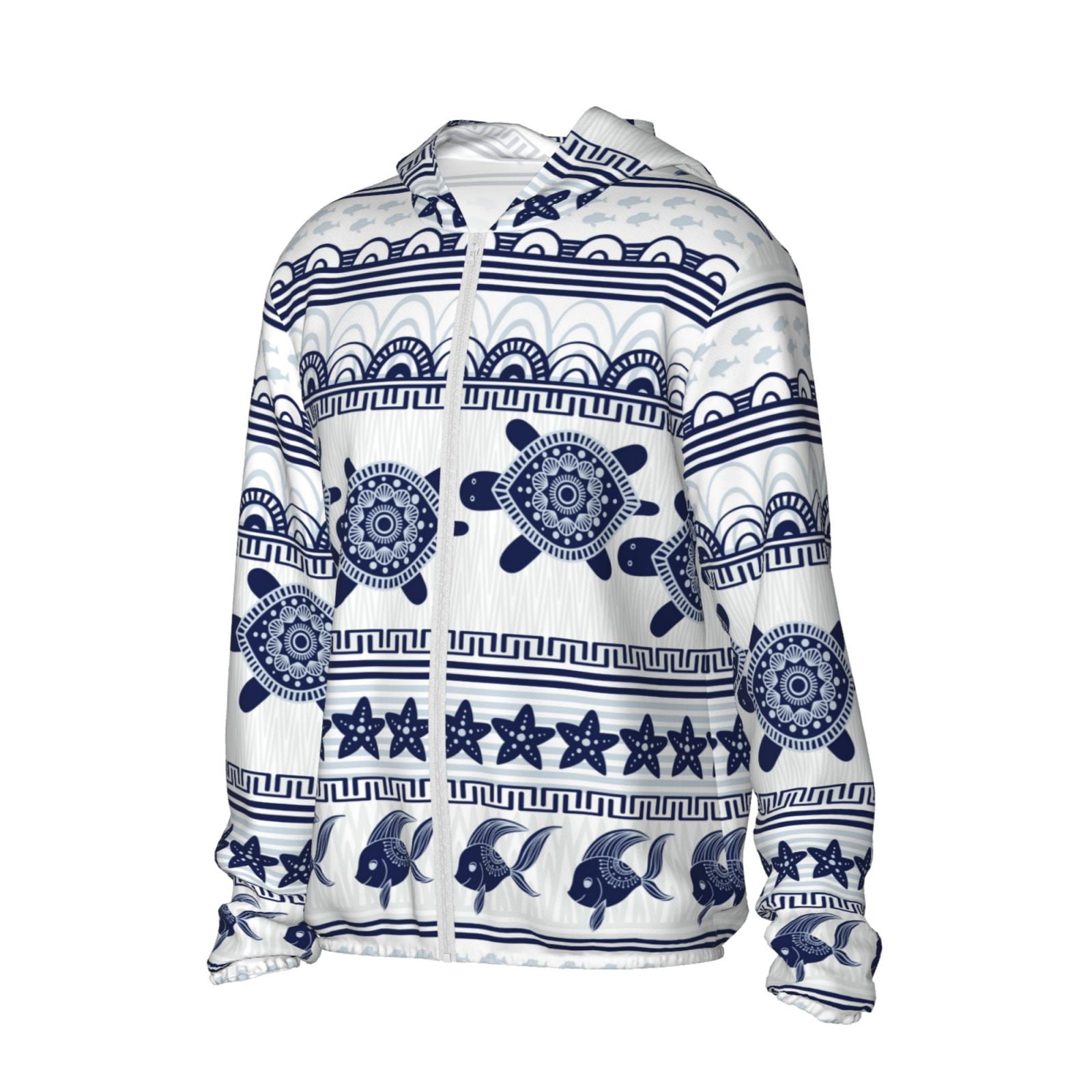 Uemuo Sea Underwater Turtles Pattern Women's Full Zip UPF 50+ Sun ...