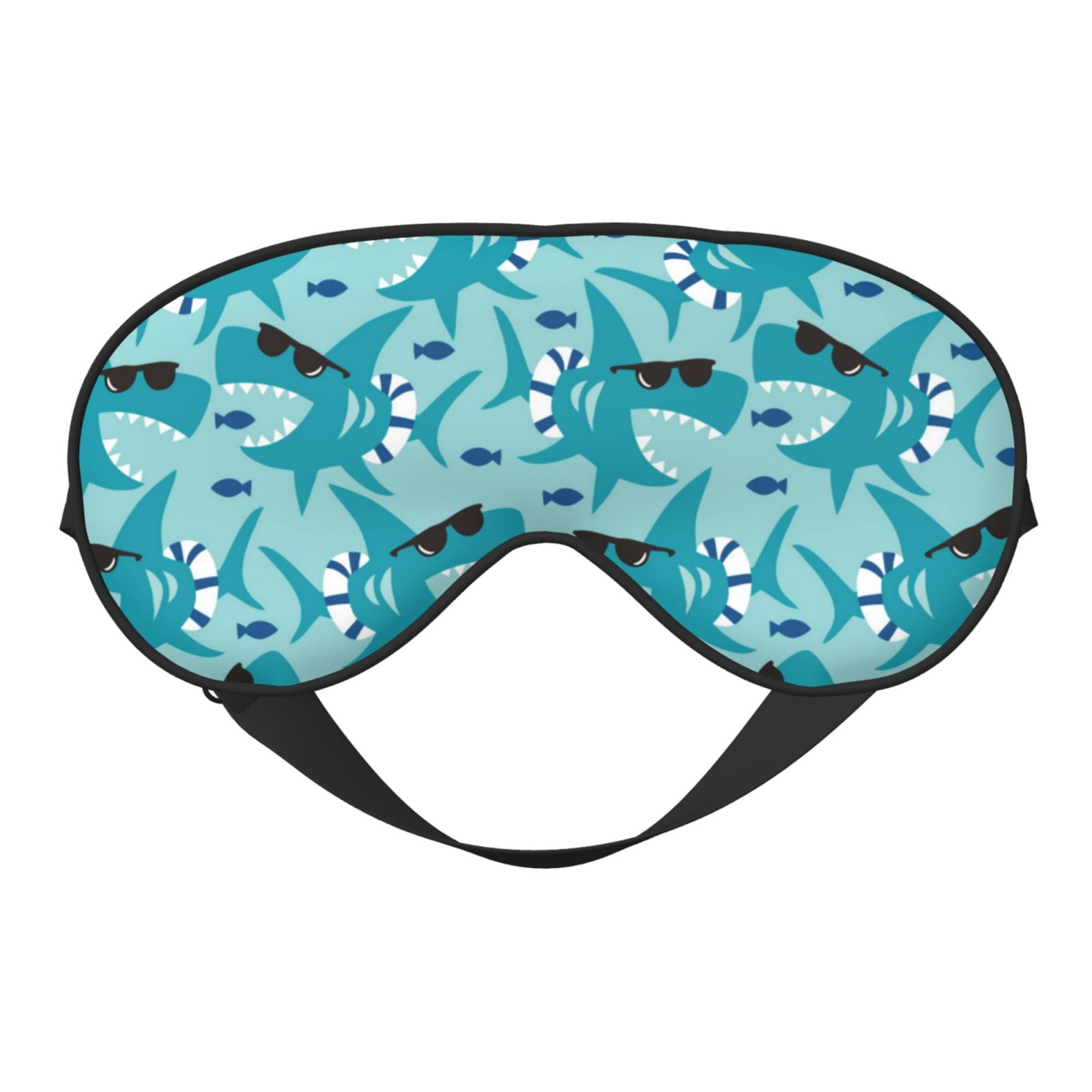 Uemuo Shark Wearing Sunglasses Pattern Sleep Eye Mask - Light Blocking ...