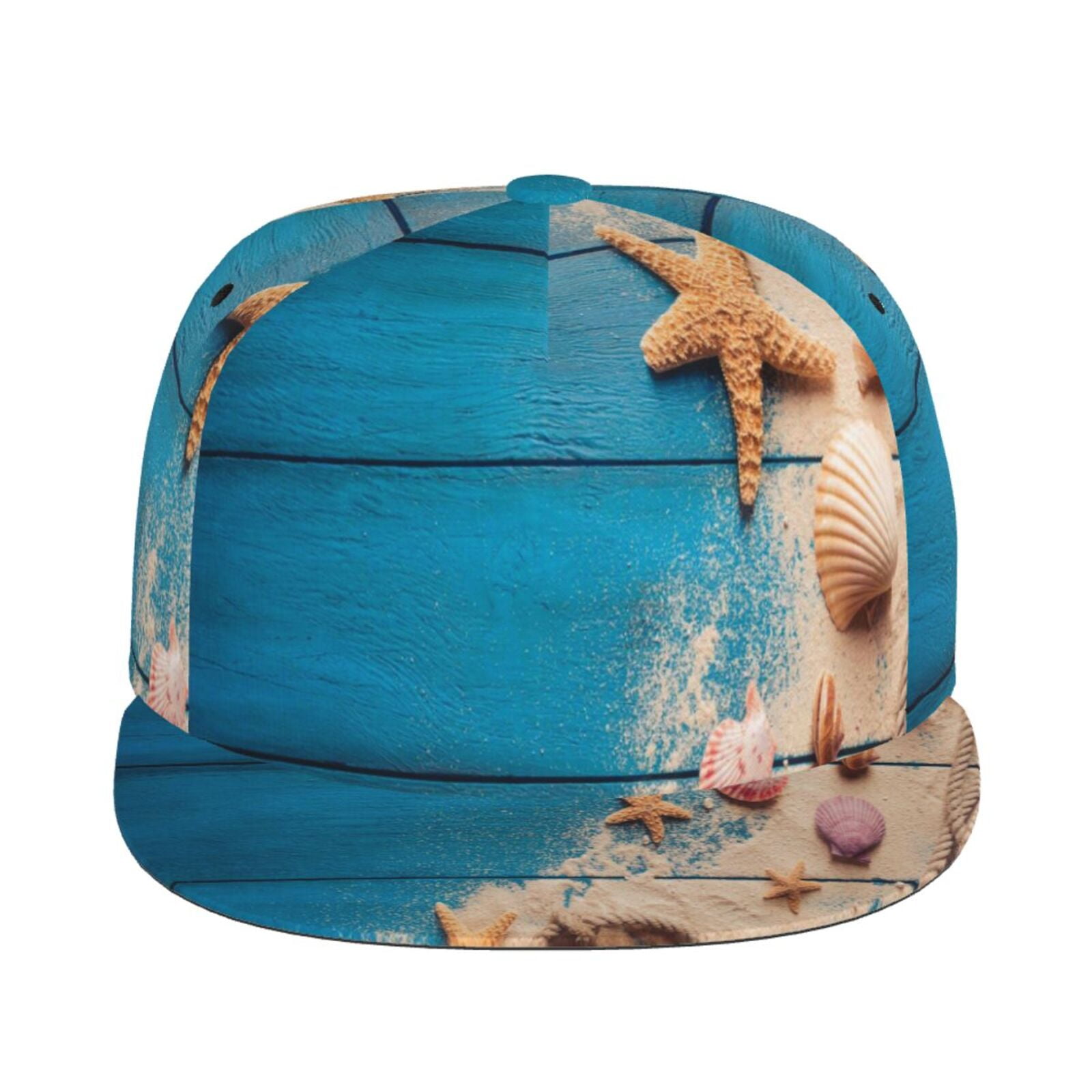 Uemuo Shells and Starfish Pattern Women's Baseball Cap,Straight Brim ...