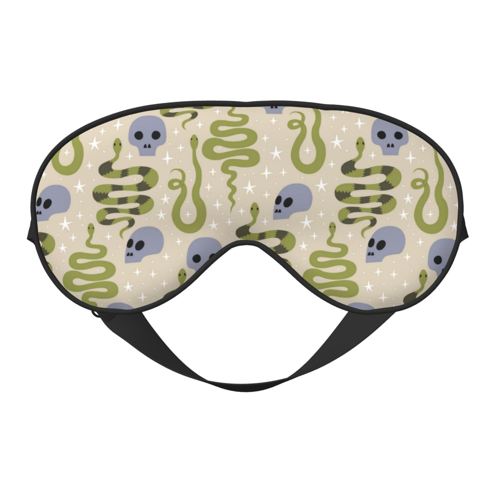 Uemuo Skull Snake Pattern Sleep Eye Mask - Light Blocking Sleep Mask ...