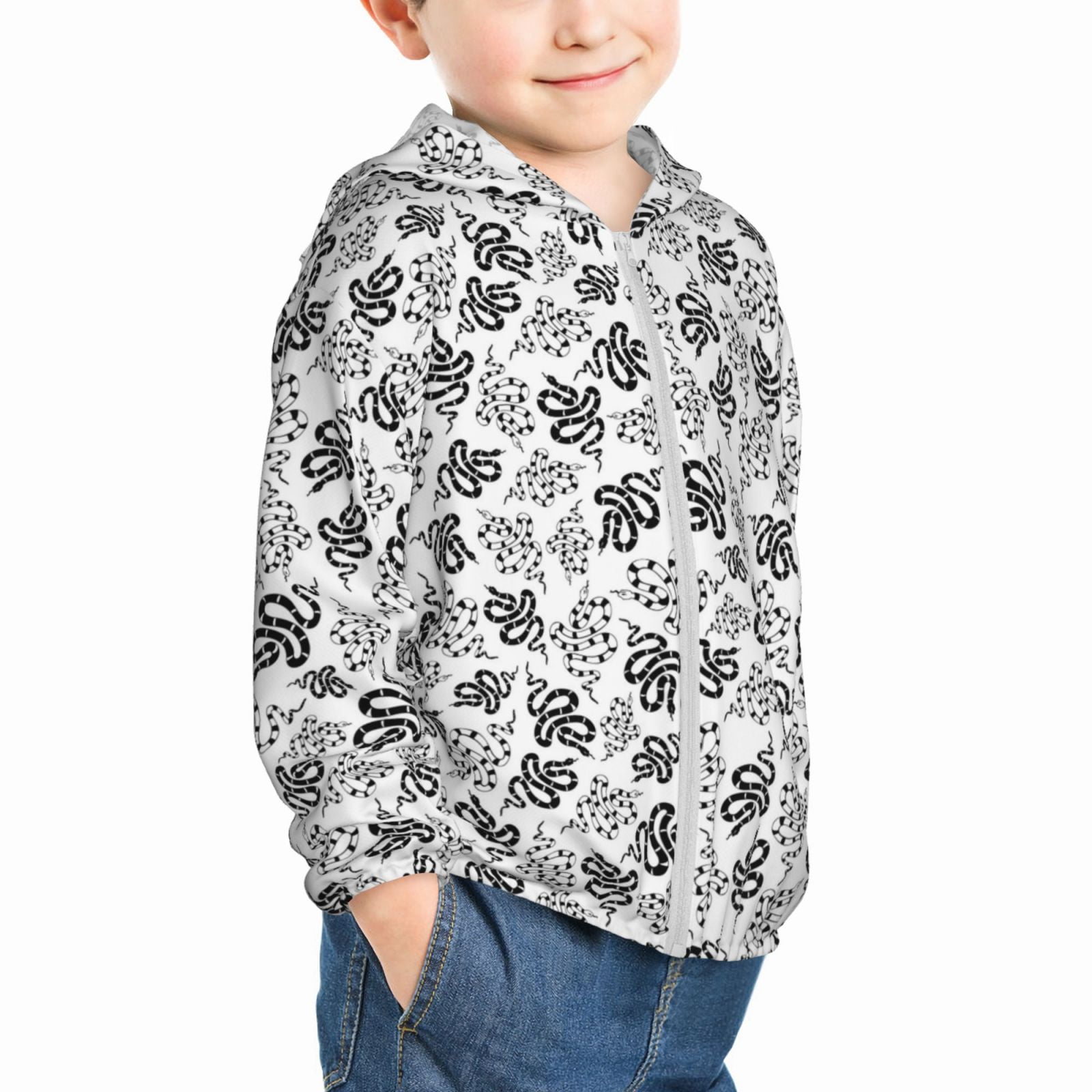 Uemuo Snake Pattern Rash Guard for Boys Girls Long Sleeve Swim Shirts ...