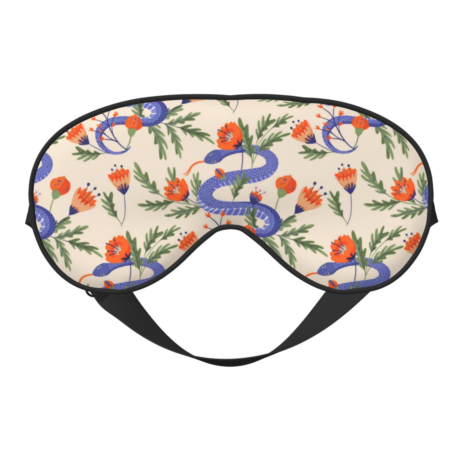 Uemuo Snake Pattern Sleep Eye Mask - Light Blocking Sleep Mask Blocking ...