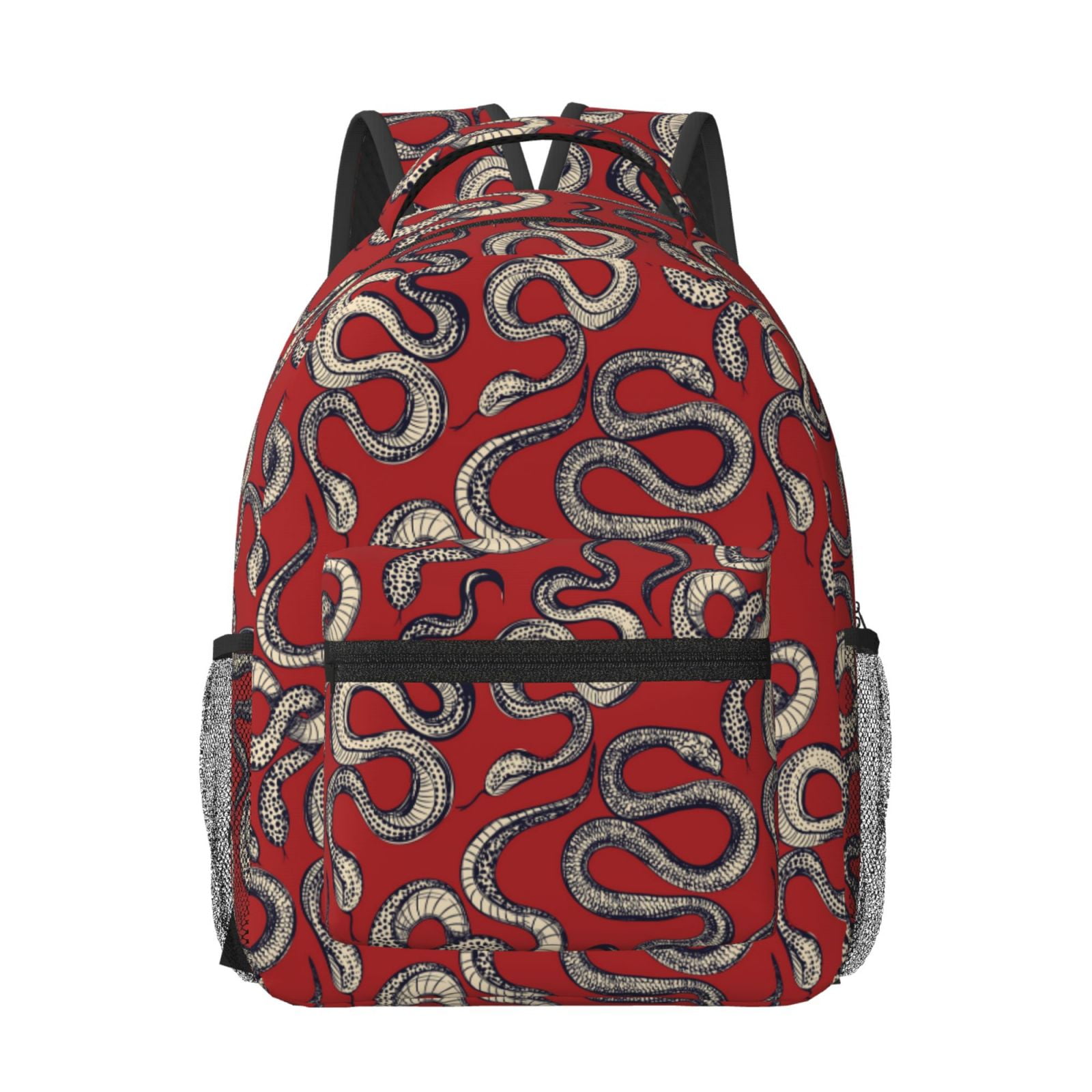 Uemuo Snake Printed Student Durable Water-resistant Backpack,Travel ...