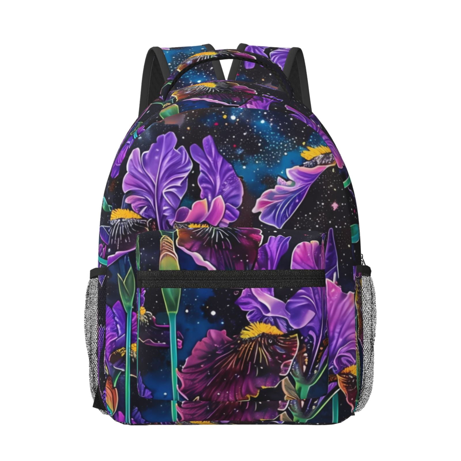 Uemuo Starry Night Iris Field Printed Student Durable Water-resistant ...