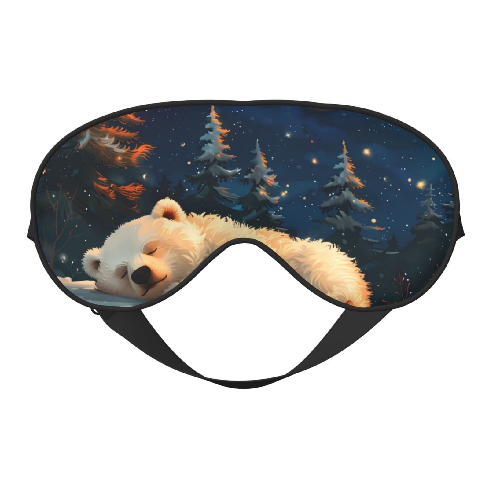 Uemuo Starry Sky Sleep White Bear Pattern Sleep Eye Mask - Light ...