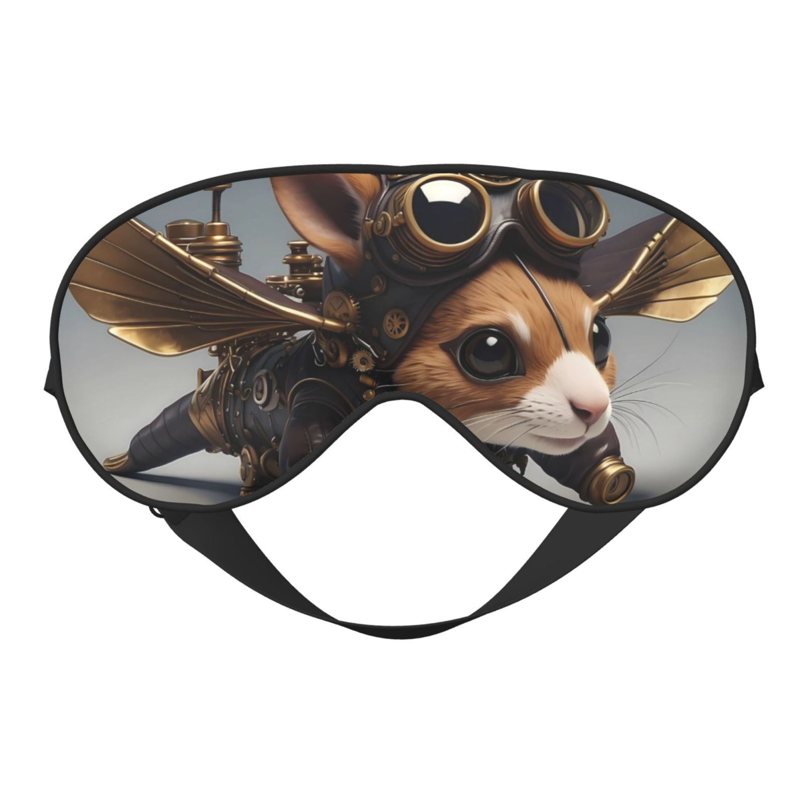 Uemuo Steampunk Squirrel Pilot Pattern Sleep Eye Mask - Light Blocking ...