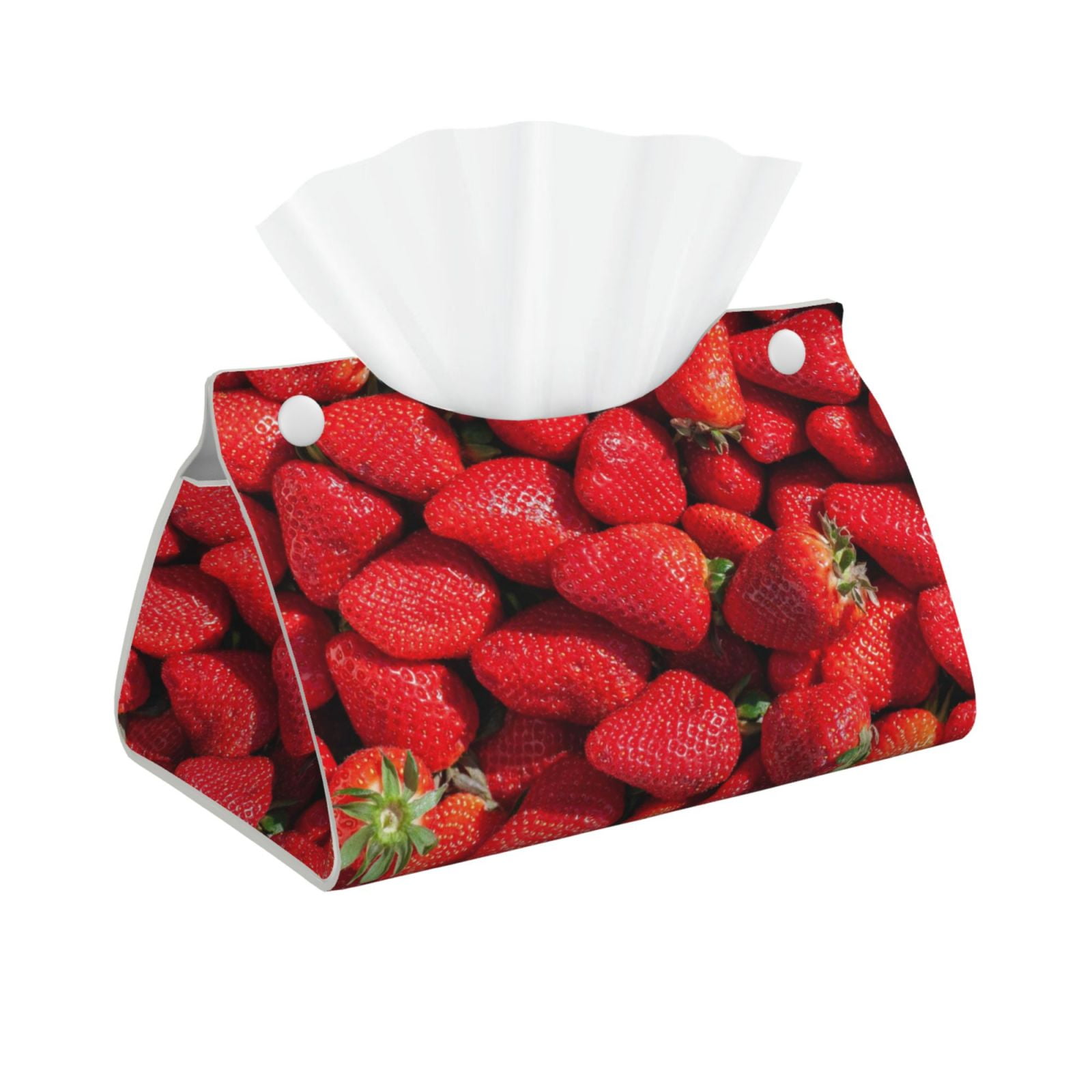 Uemuo Strawberry Red Pattern Tissue Box Cover Holder, Triangle with ...