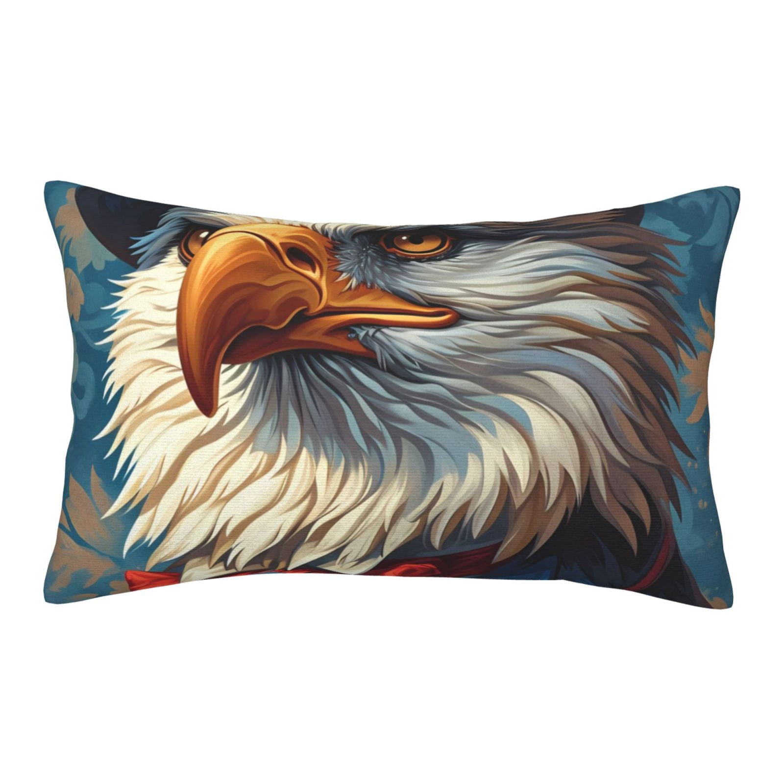 Uemuo Surreal Bald Eagle Gentleman Print Throw Pillow Case – Cozy ...