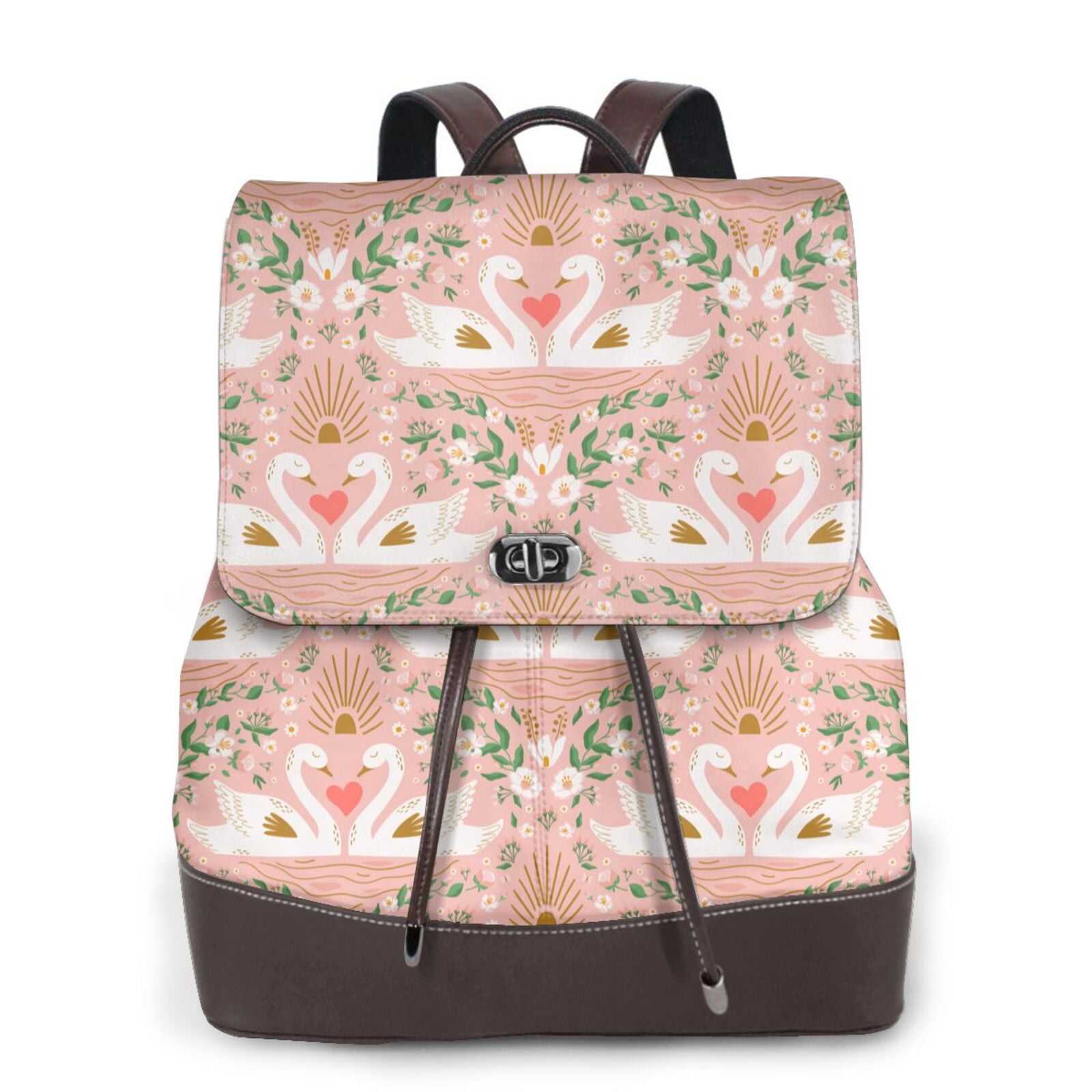 Uemuo Swan Couple for Backpack Purse for Women Large Capacity ...