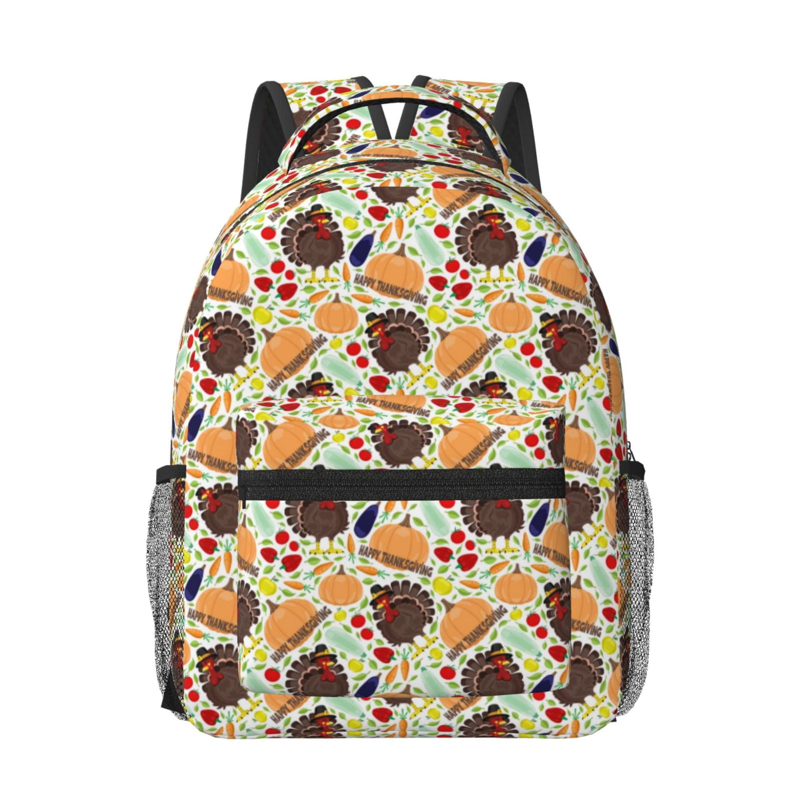 Uemuo Thanksgiving Printed Student Durable Water-resistant Backpack ...