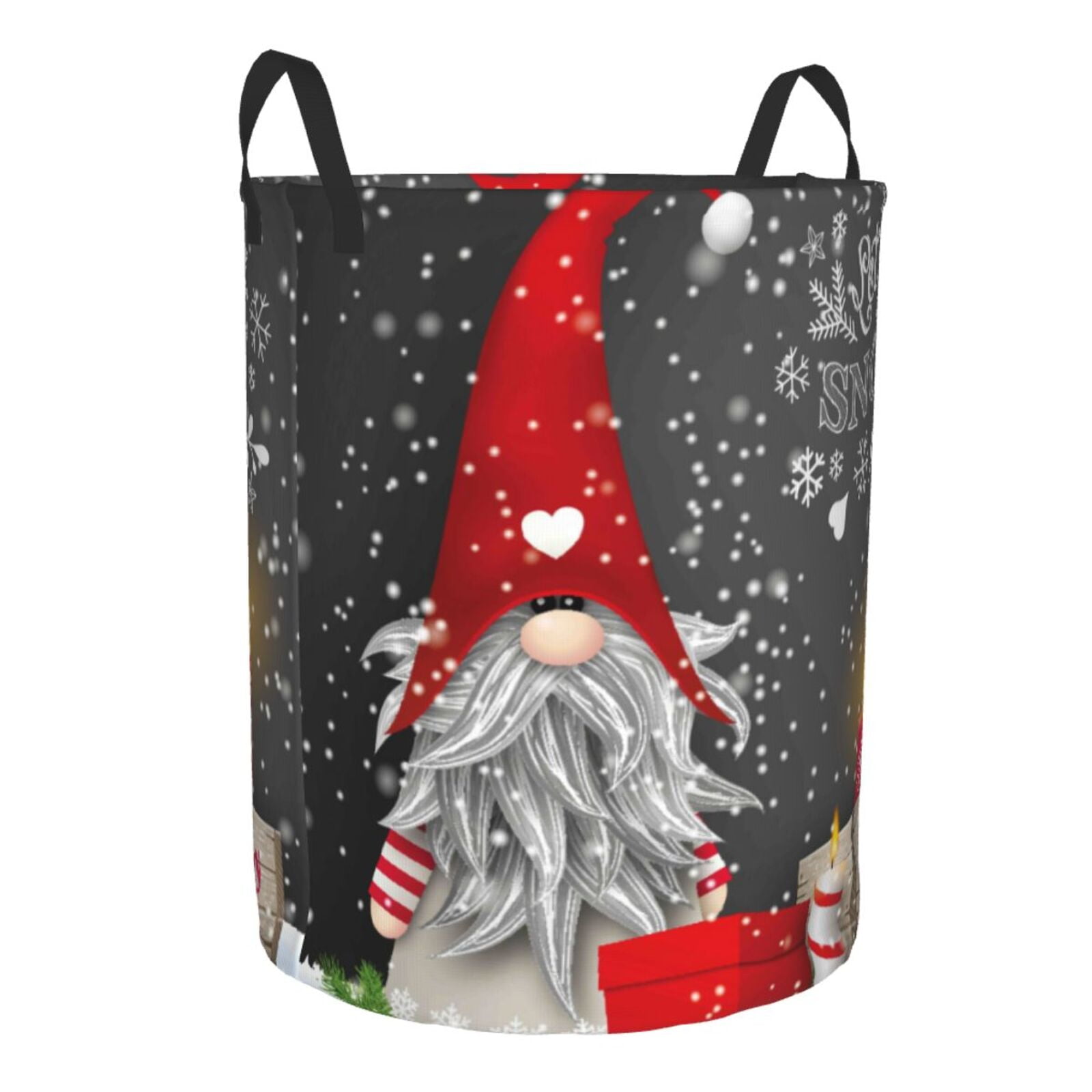 Uemuo Traditional Scandinavian Dwarf Pattern Circular Laundry Hamper ...