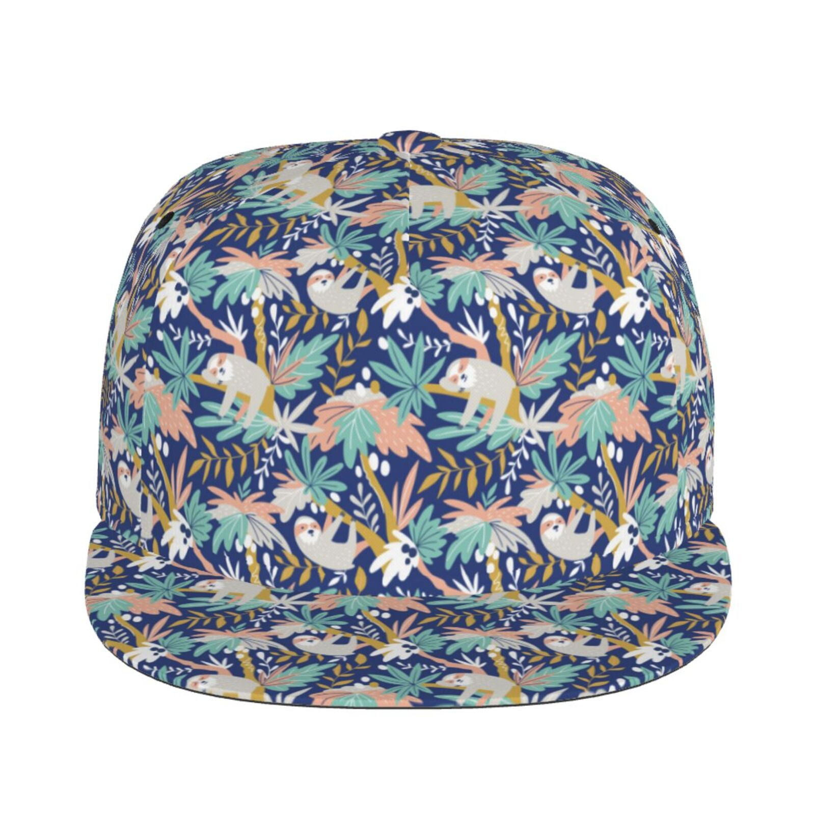 Uemuo Tropical Sloth Pattern Women's Baseball Cap,Straight Brim Hat ...