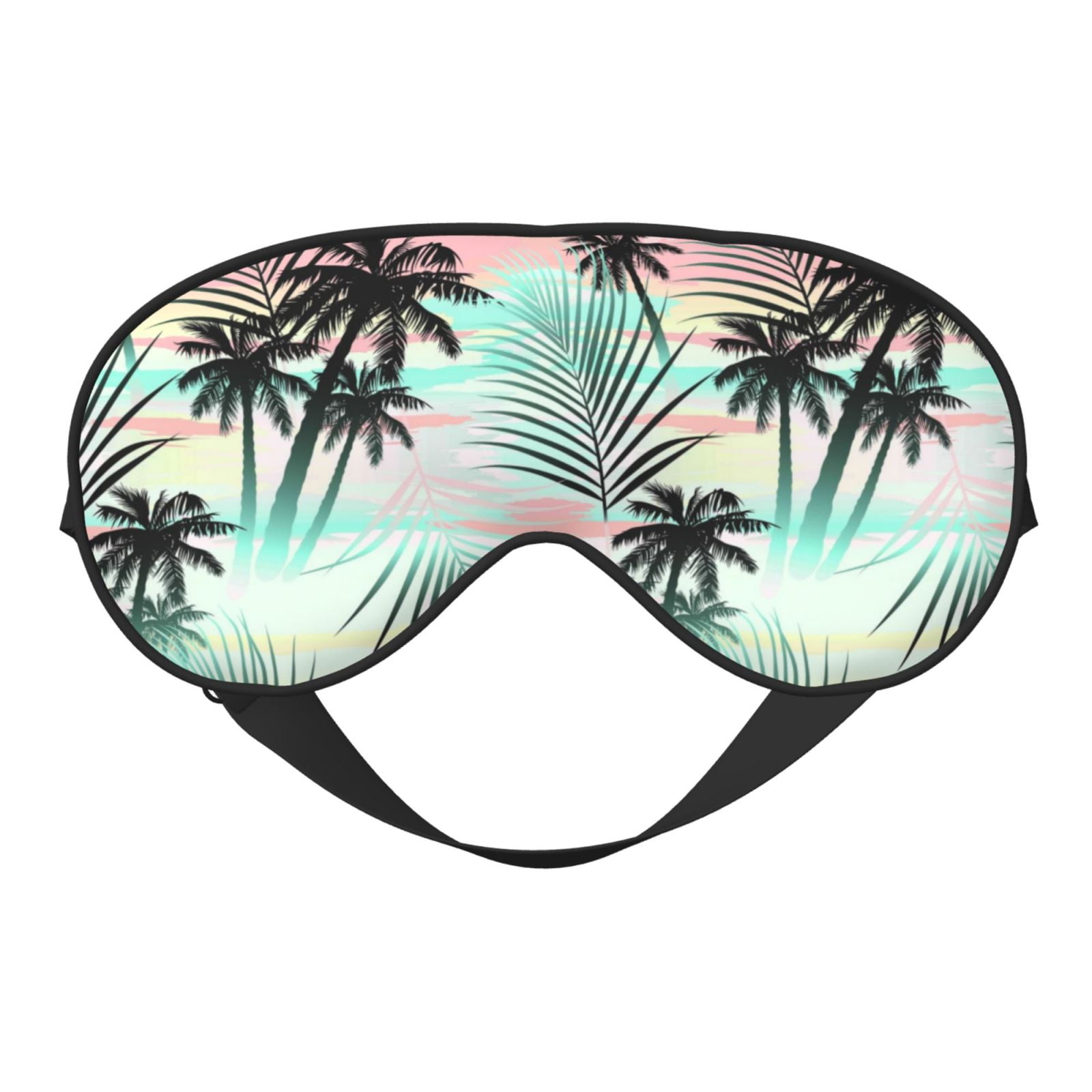 Uemuo Tropical Summer Palm Pattern Sleep Eye Mask - Light Blocking ...
