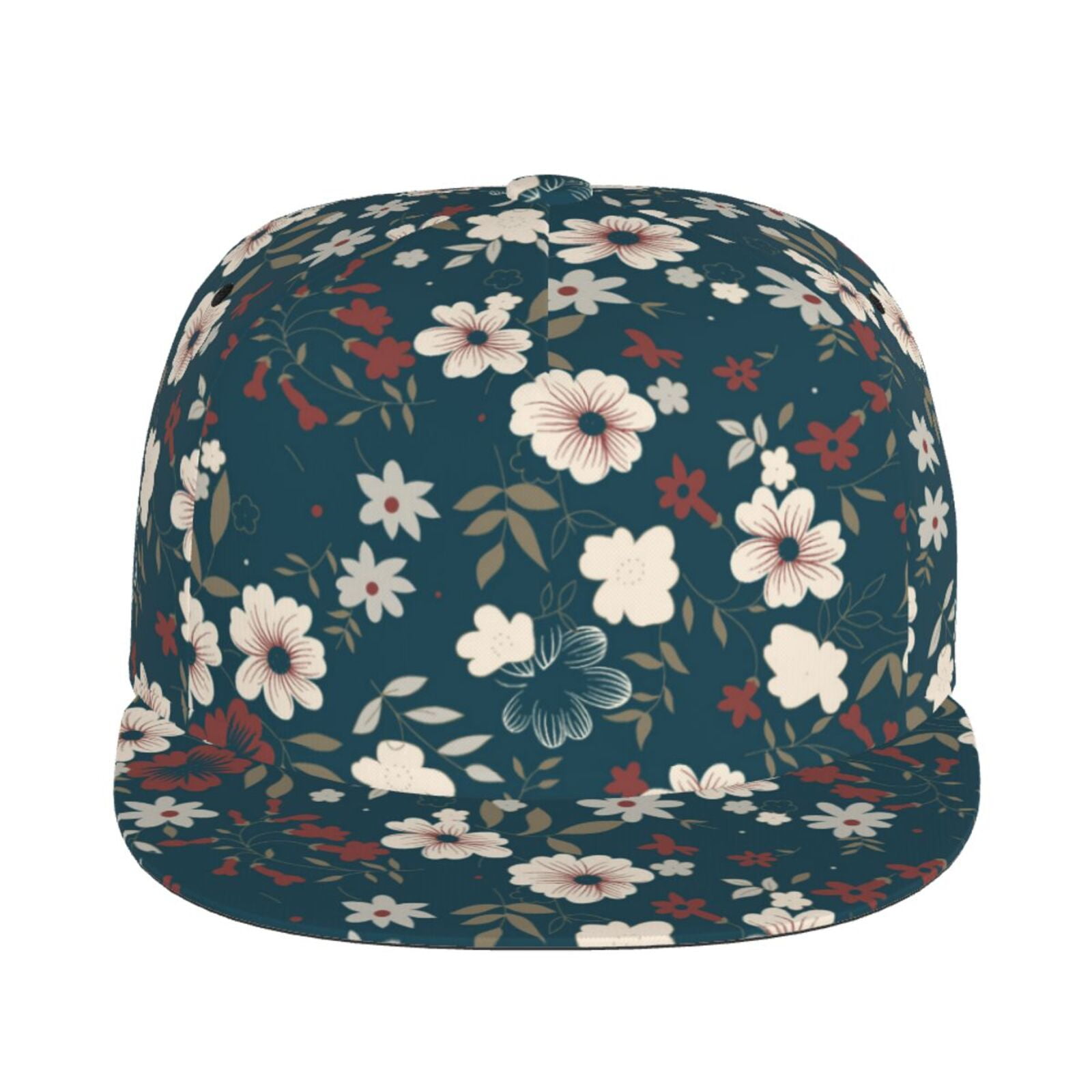 Uemuo Vintage Floral Pattern Women's Baseball Cap,Straight Brim Hat ...