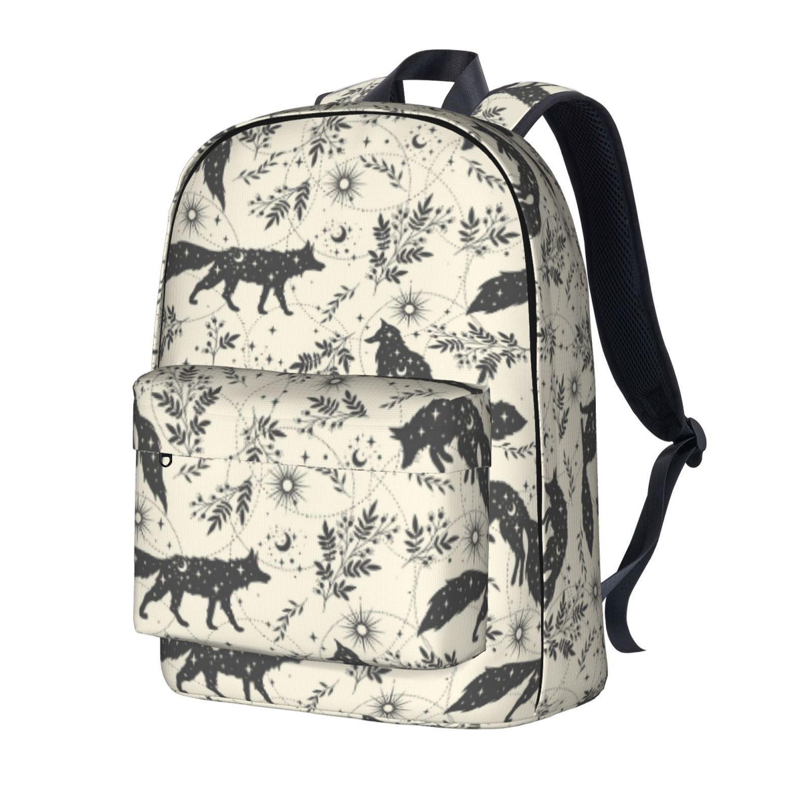 Uemuo Vintage Moon Fox Pattern Backpack for Work and Travel - Durable ...