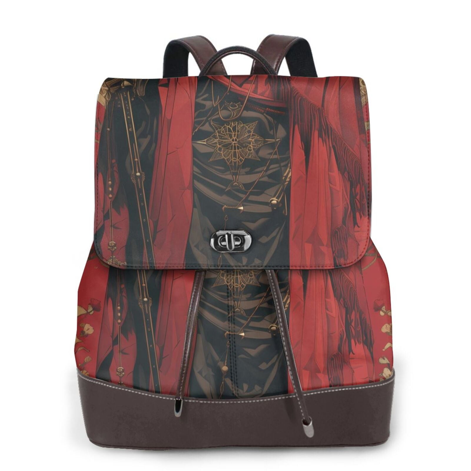 Uemuo Vintage Rose Scepter Skull for Backpack Purse for Women Large ...