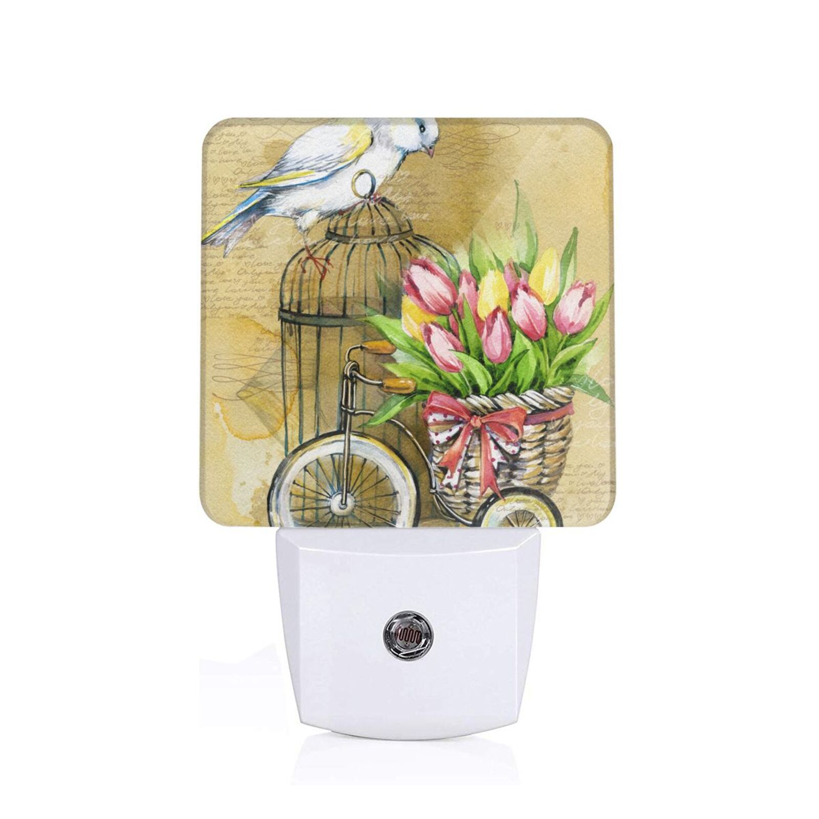 Uemuo Watercolor Canary Bird Night Light, Night Lights Plug into Wall ...