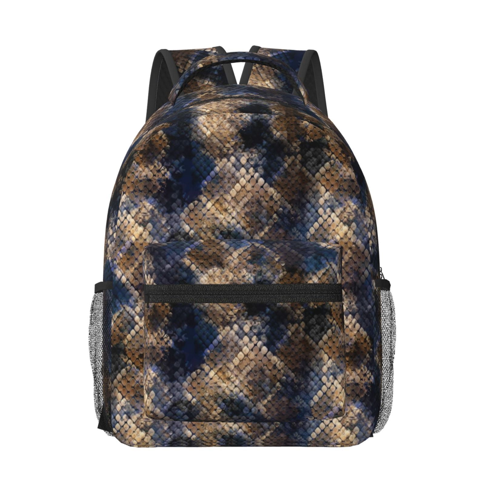 Uemuo Watercolor Snake Skin Printed Student Durable Water-resistant ...