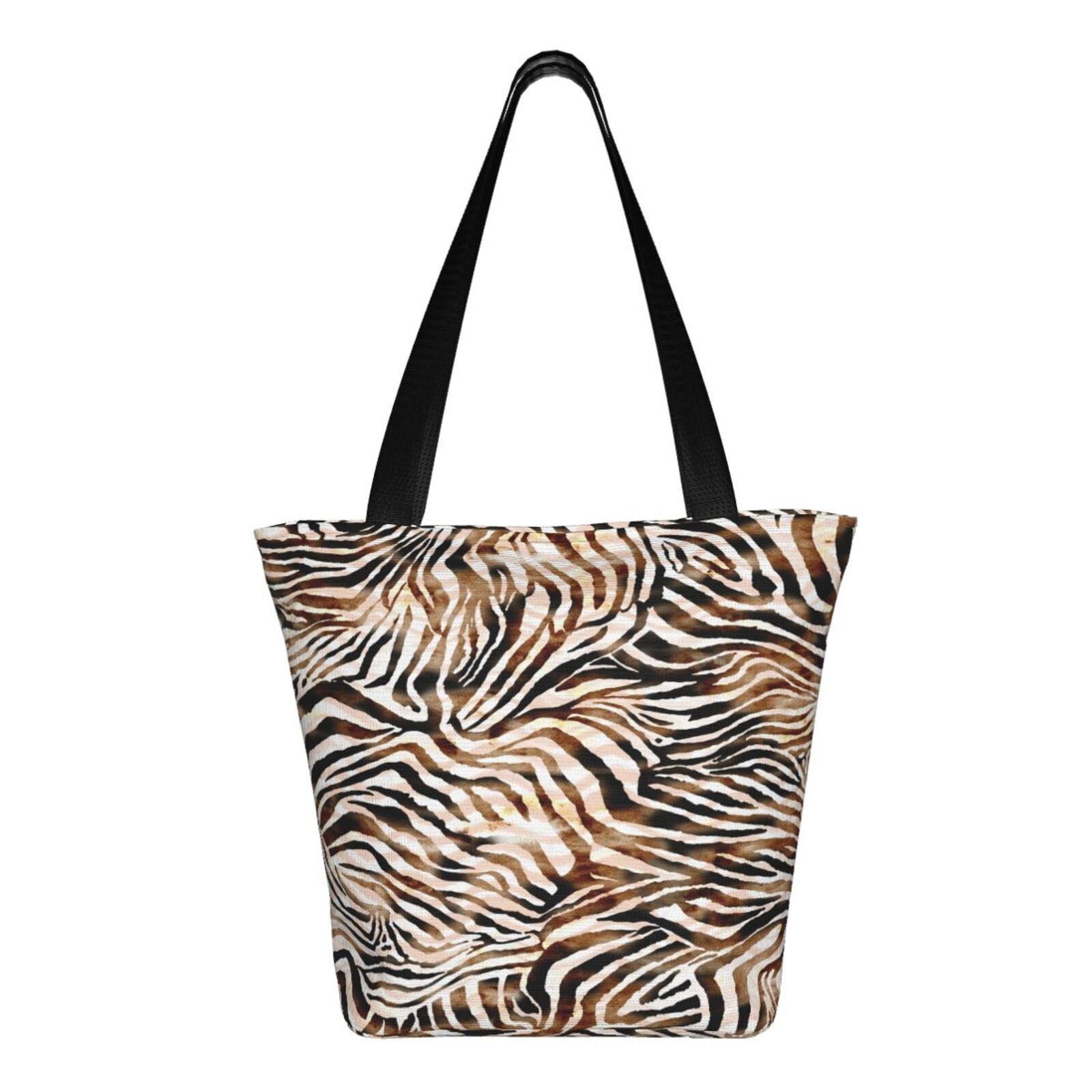 Uemuo Watercolor Zebra Print Tote Bags for Women,Large Capacity ...