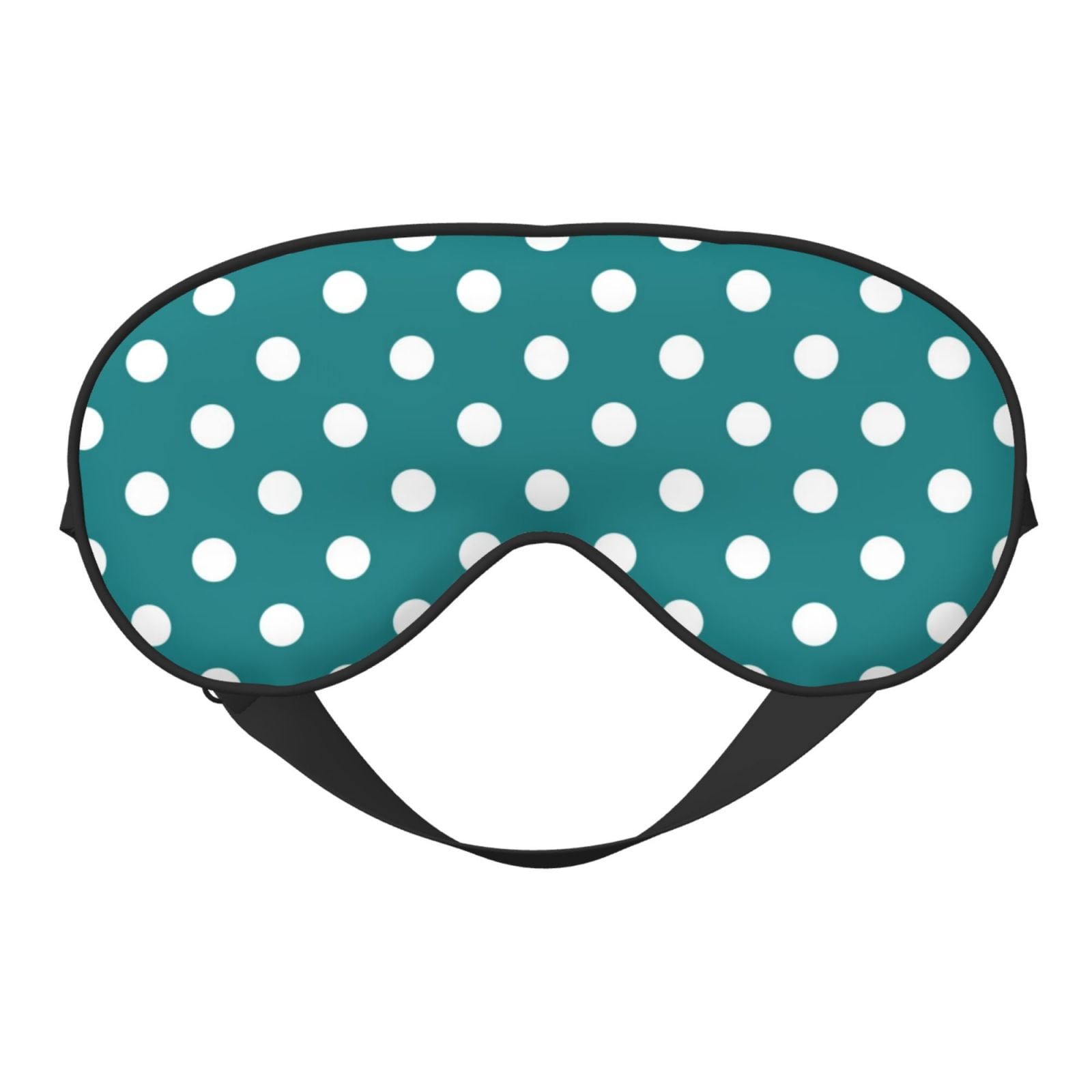 Uemuo White Polka Dots With Teal Background Pattern Sleep Eye Mask ...