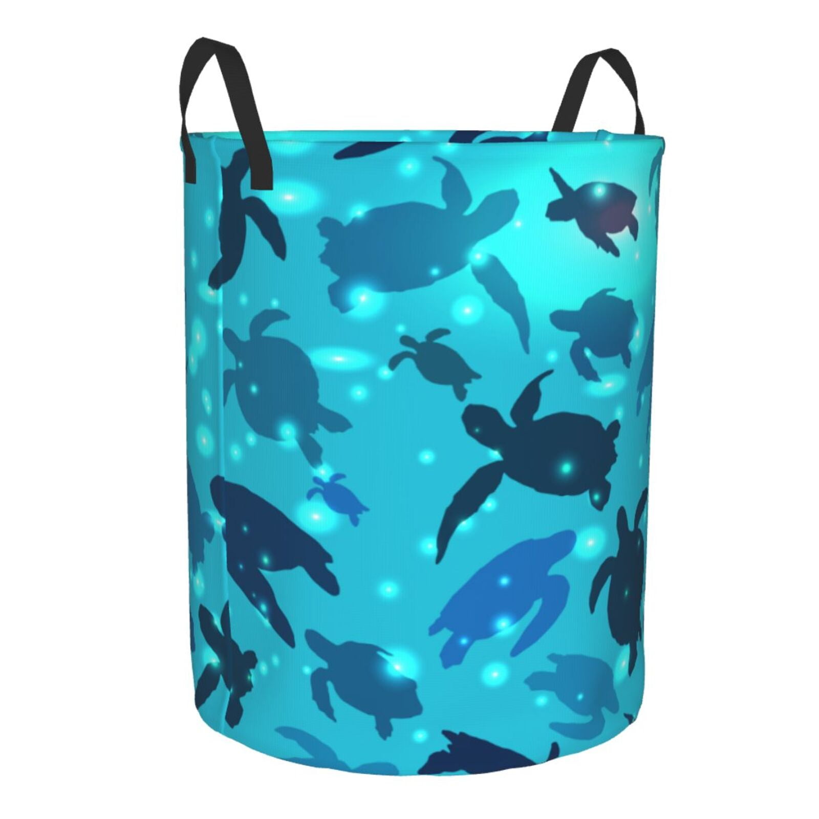 Uemuo World Turtle Day Pattern Circular Laundry Hamper Basket with ...