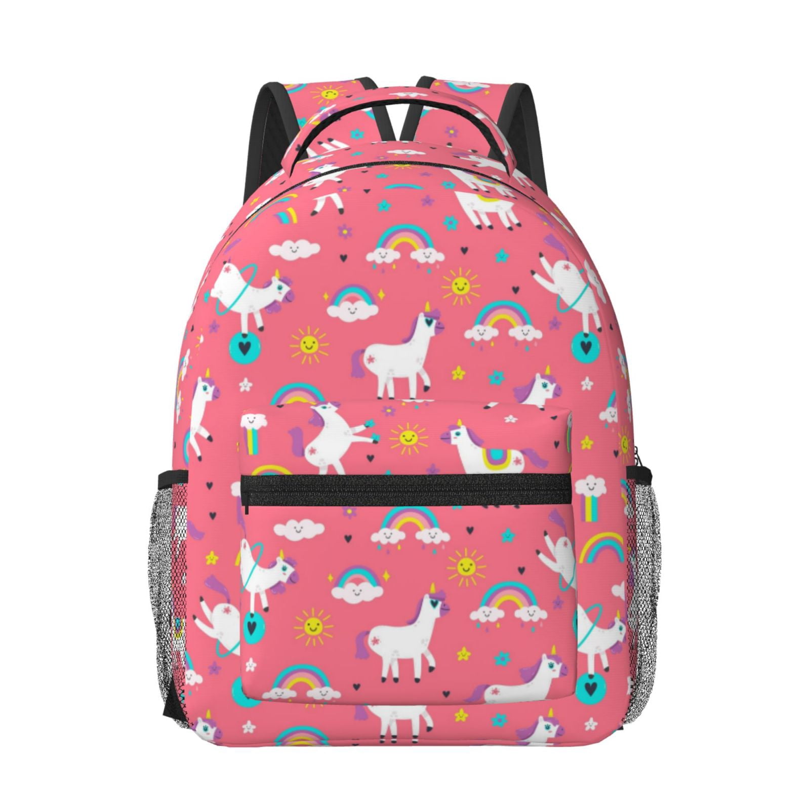 Uemuo Yoga Unicorn Printed Student Durable Water-resistant Backpack ...