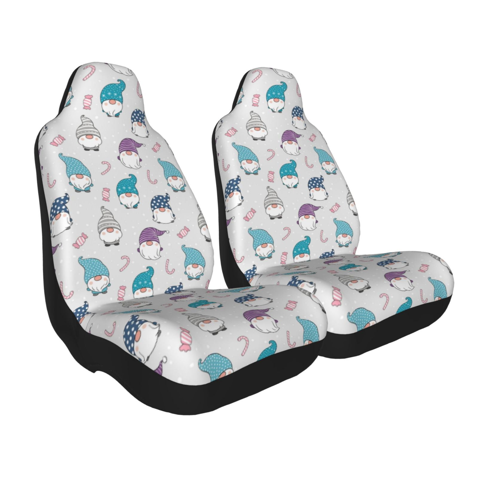 Uemuo cute winter Gnome Pattern Car Seat Covers for Front Seats ...