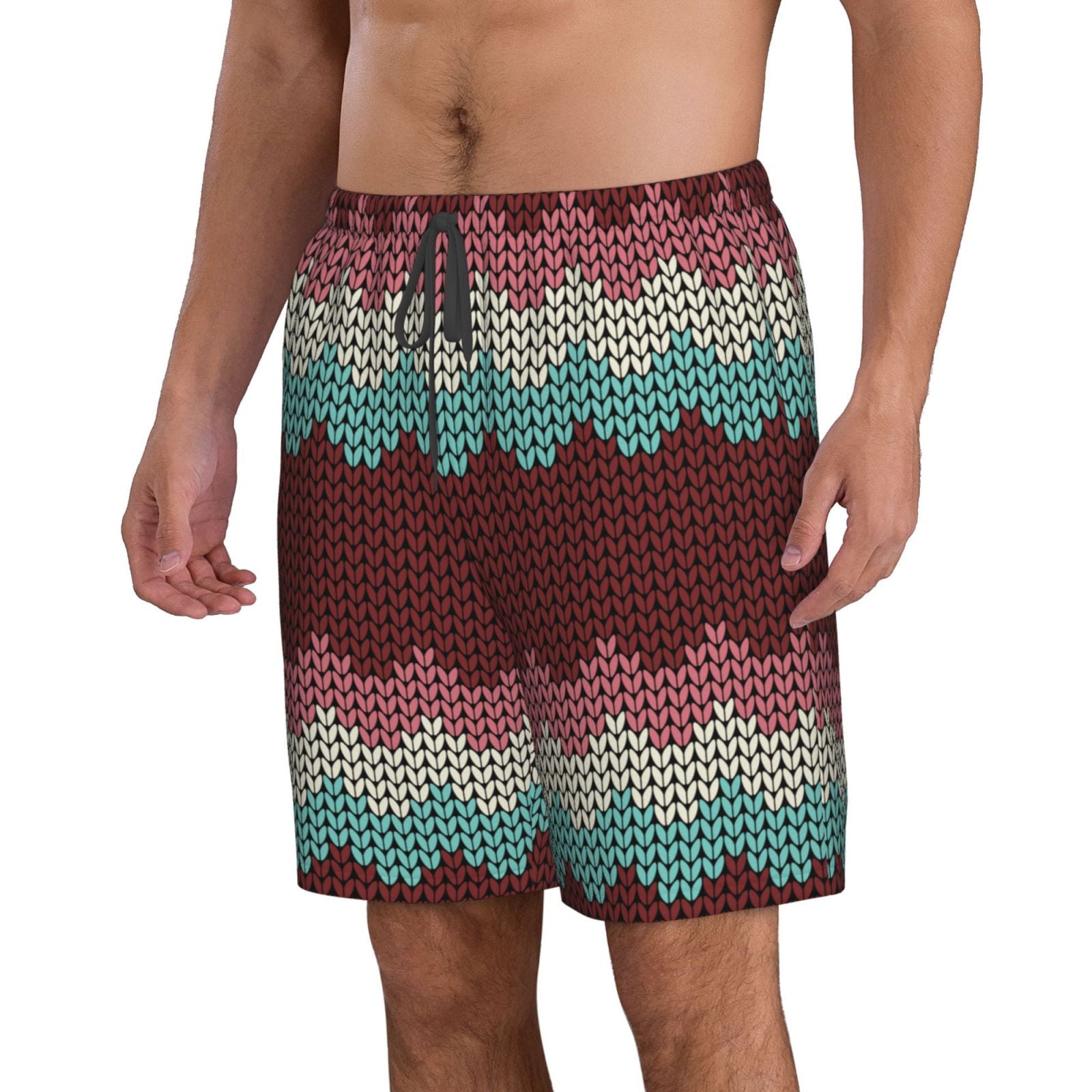 Uemuo fall leaf Element Pattern Men's Swim Trunks Hawaiian Beach ...