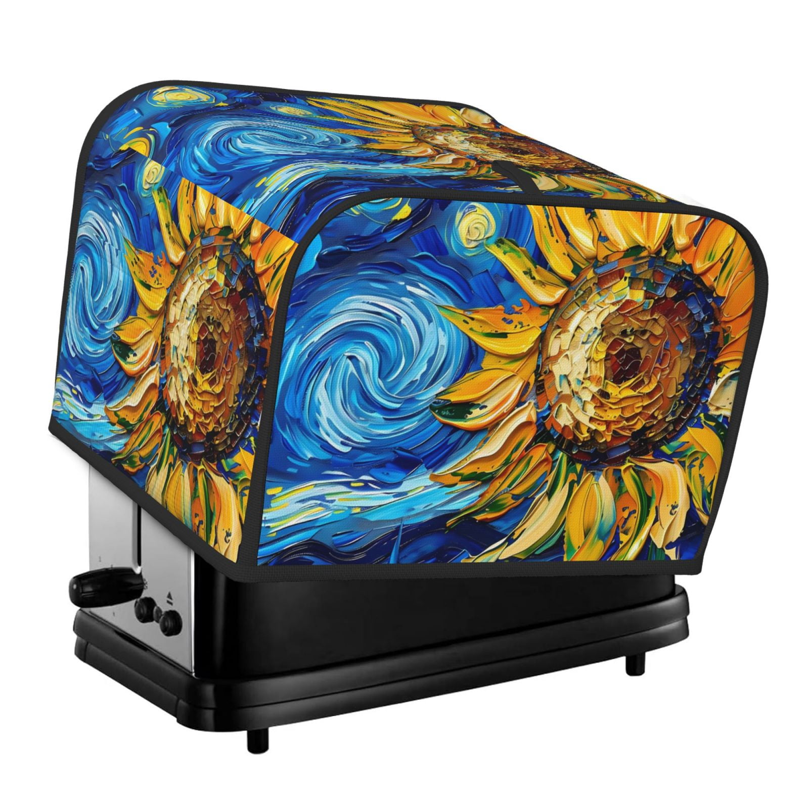 Uemuo vintage Starry Sunflower Print Toaster Cover 4 Slice, Small ...