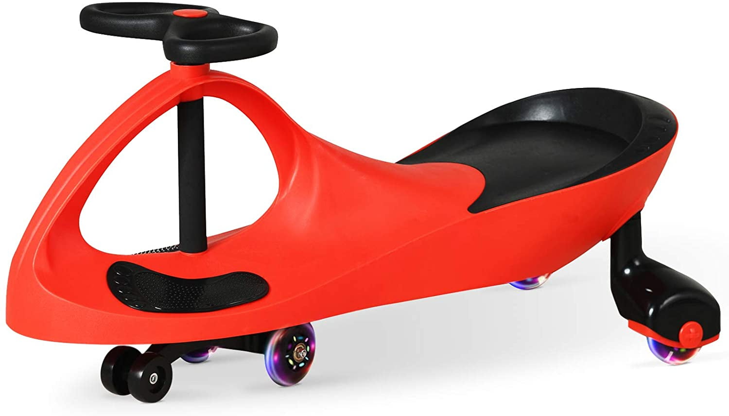 Uenjoy Swing Car Ride on Toy With LED-Wheels Wiggle Car Light up Wheels ...