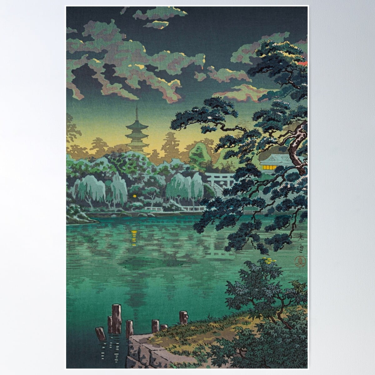 Ueno Shinobazu Pond By Tsuchiya Koitsu Poster Wall Art, Modern Wall ...