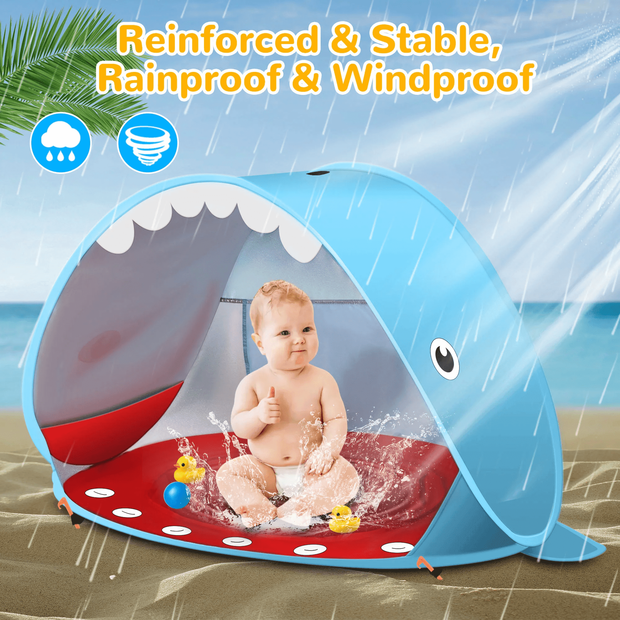 Uervoton Baby Beach Tent Pop Up Portable Shade Pool UV Protection Sun ...