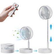 Uervoton Portable Rechargeable Fan, 4 Speeds, Remote Control, for Home ...