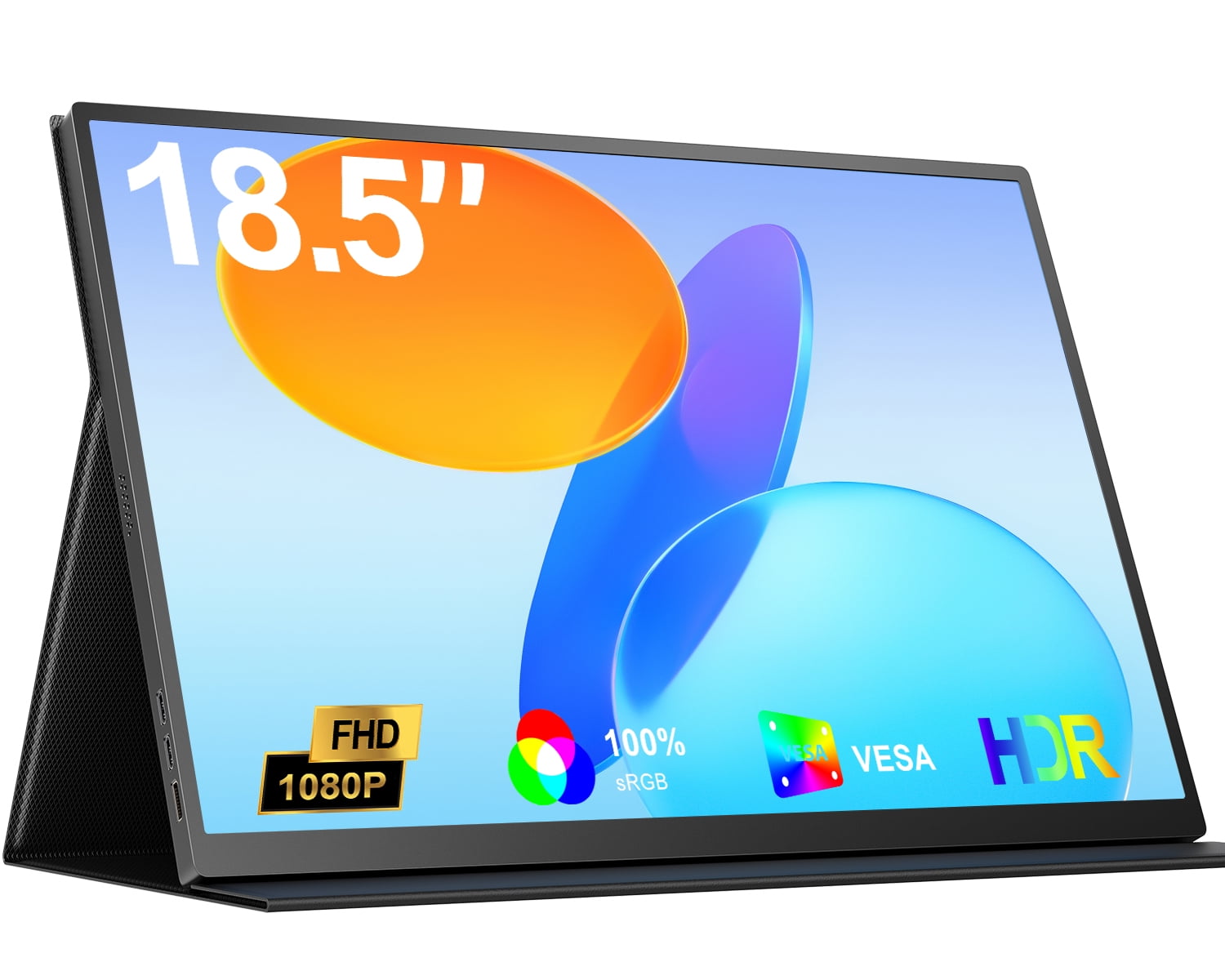 "Azmior 18.5"" FHD 1080P Portable Monitor, sRGB IPS, USB-C HDR HDMI ...