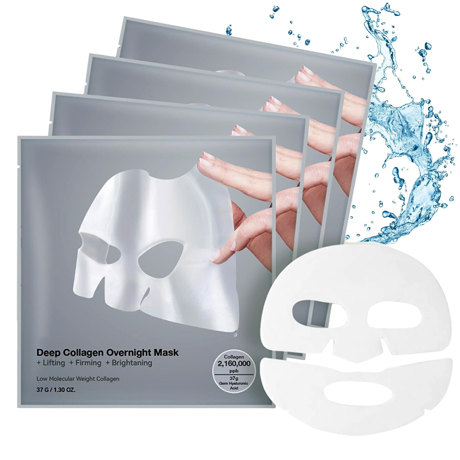 Ueseinl 4 PACK Deep TMA2 Collagen Overnight Mask, Bio-collagen Face Hydrogel Mask Korean ...