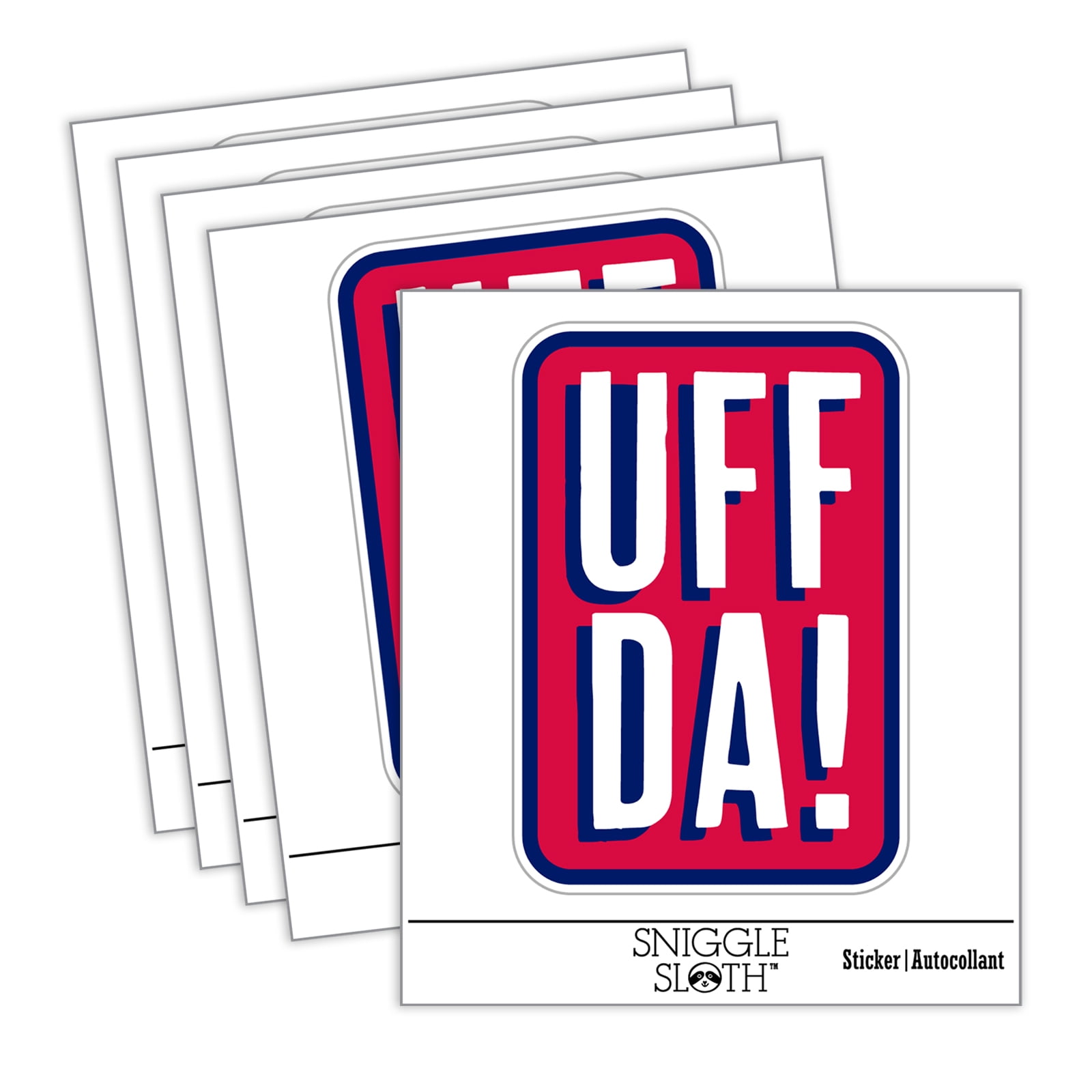 Uff Da Norwegian Ah Oh No Oops Drats Fun Text Car Window Bumper Water ...