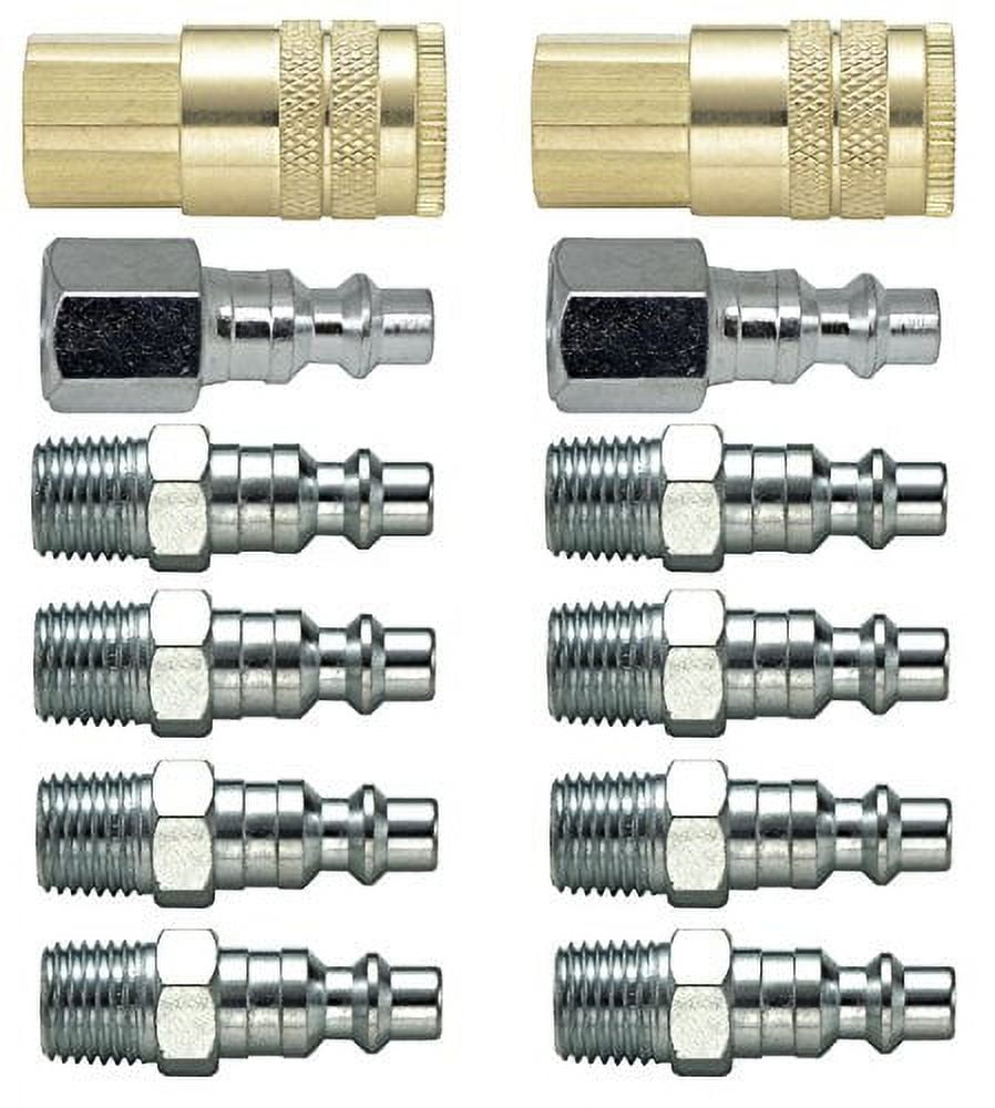 Uffy - Air Pneumatic Coupler Kit Industrial Style Ball Swivel 1/4 ...