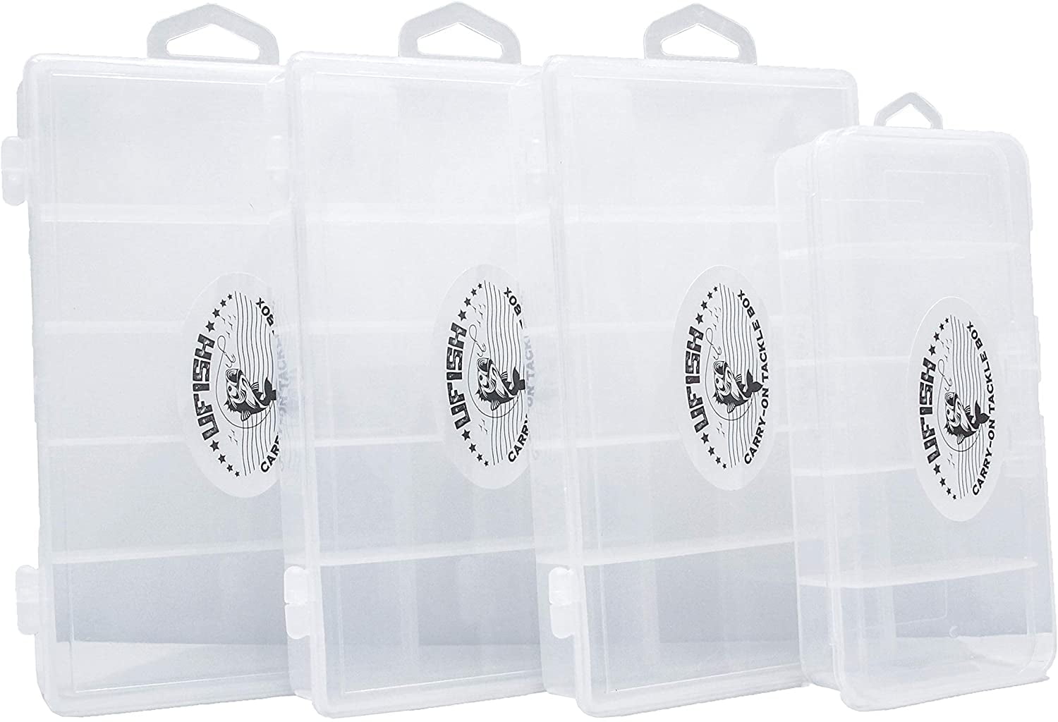 Ufish 4 Pk Tackle Box, Fishing Lures Storage Organizer - Clear Visible ...