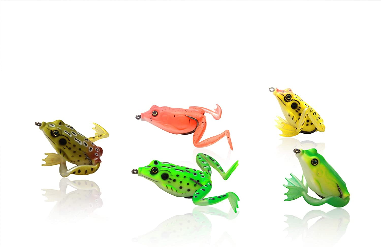 Ufish Soft Frog Fishing Lure Set, Bass Topwater Frog Legged Bait ...