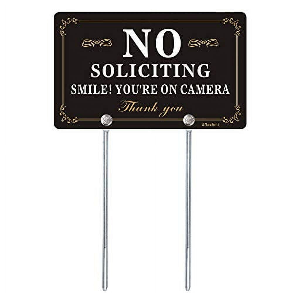 Uflashmi No Soliciting Sign for House Yard, No Soliciting Signs for ...