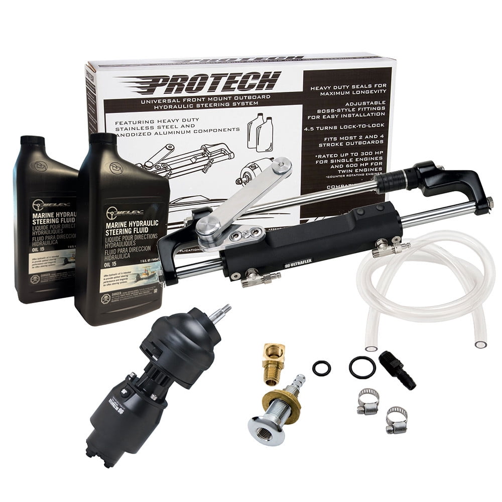 Uflex PROTECH 2.1 Front Mount Tilt OB Hydraulic System - Includes UP28T ...