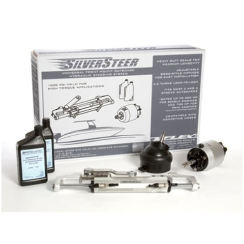Uflex SilverSteer™ Universal Front Mount Outboard Hydraulic Tilt ...
