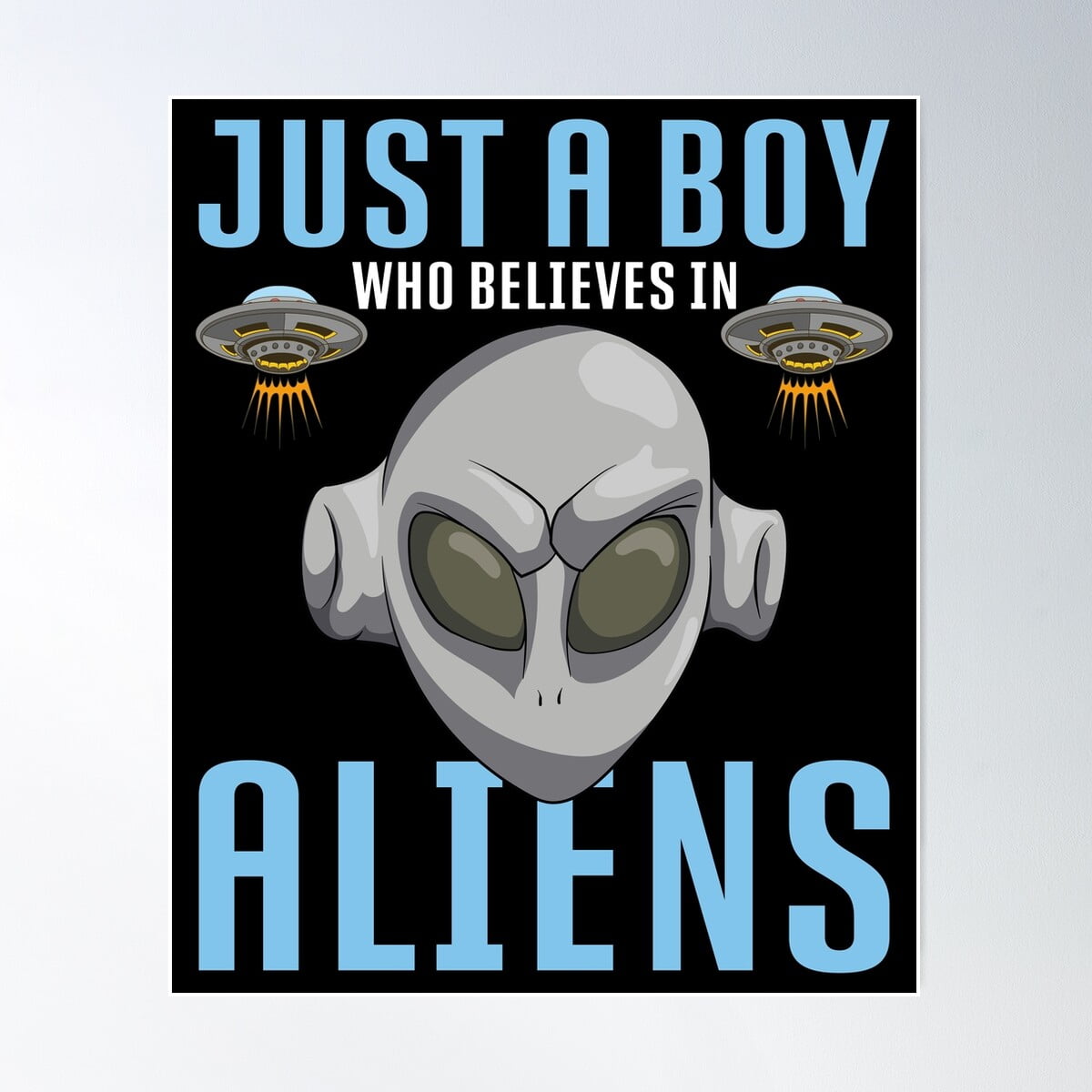 Ufo Abduction Boys Alien Believer Extraterrestrial Alien Poster Wall ...