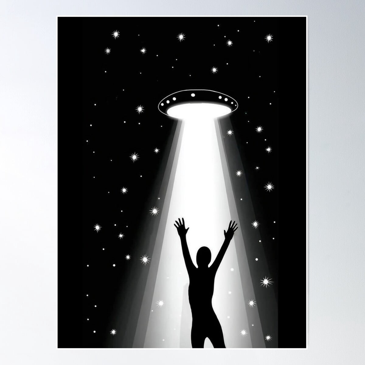 Ufo Abduction Design. "Take Me". No Text Version. Poster Wall Art ...