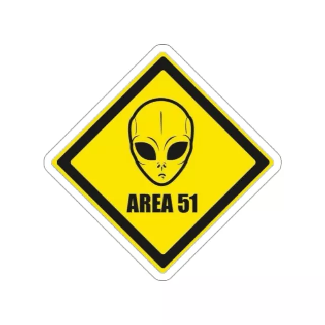 Ufo Alien Area 51 Warning Advisory Keep Out Label Logo Design Stickers ...