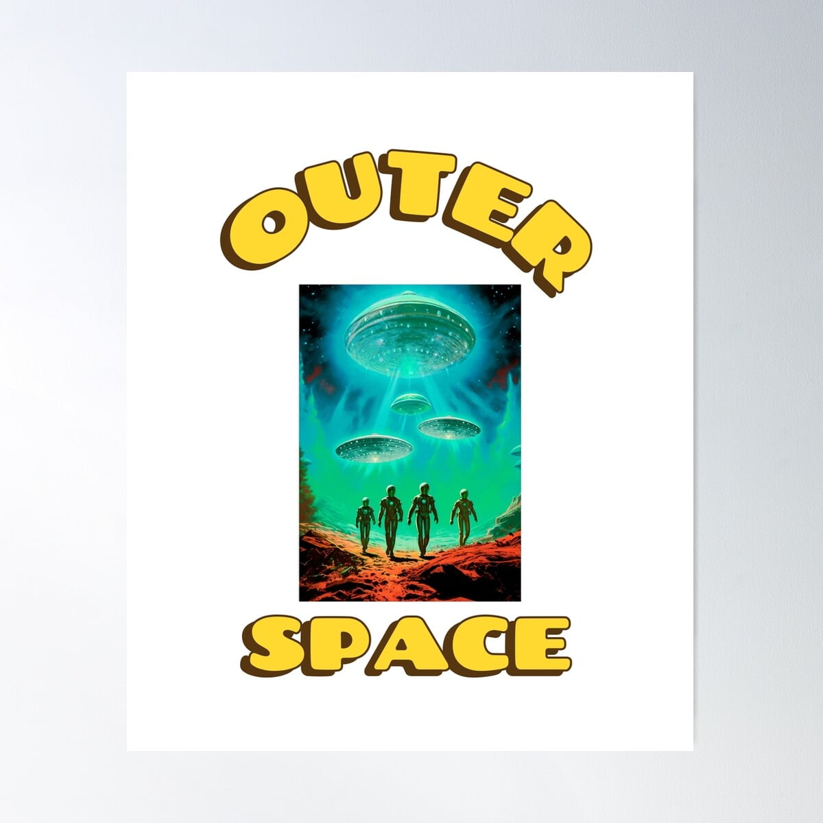 Ufo, Alien, Invasion, Outer Space, Scifi, Mars Poster Wall Art, Modern ...