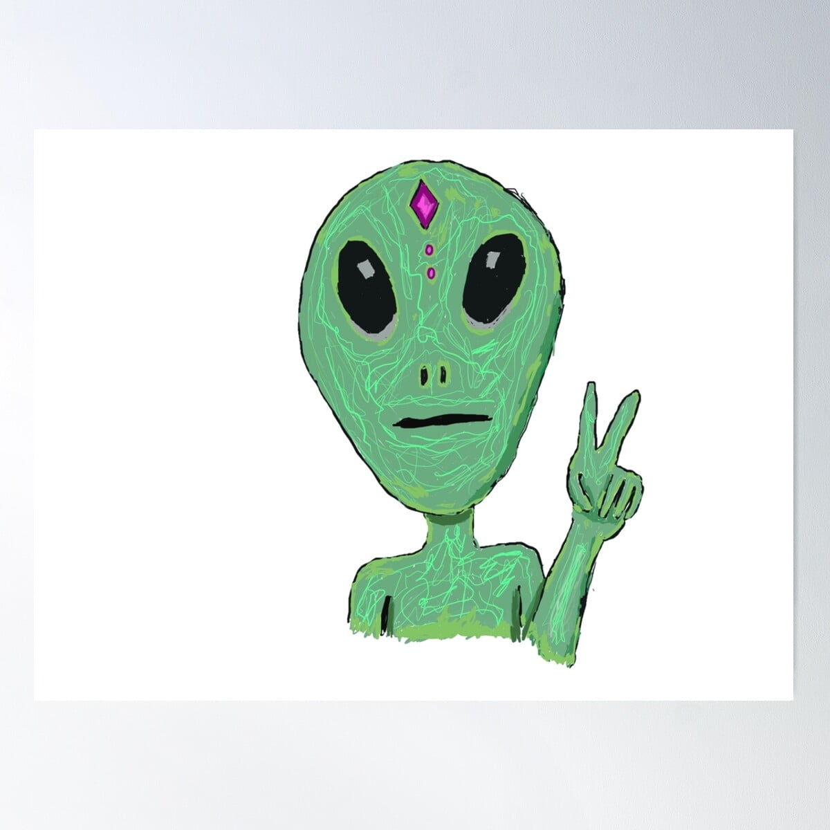 Ufo Alien Poster Wall Art, Modern Wall Decor For Living Room Bedroom ...