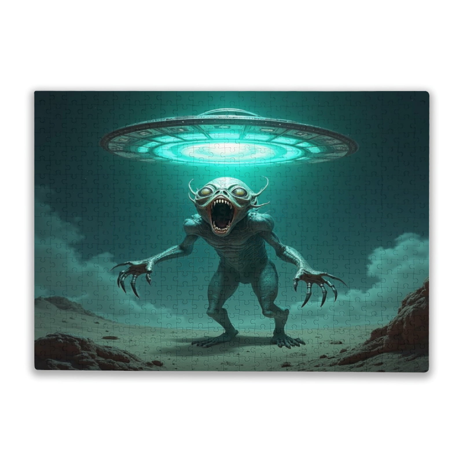 Ufo Alien Screaming Jigsaw Puzzles Gift for Boys and Girls Family Fun ...
