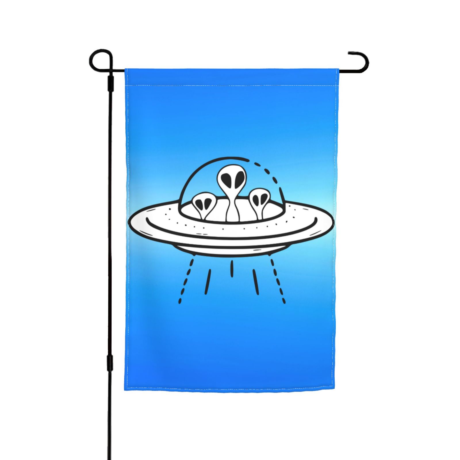 Ufo Aliens Garden Flag 12x18 Inch, Double Sided Outside Sign Yard Flag ...
