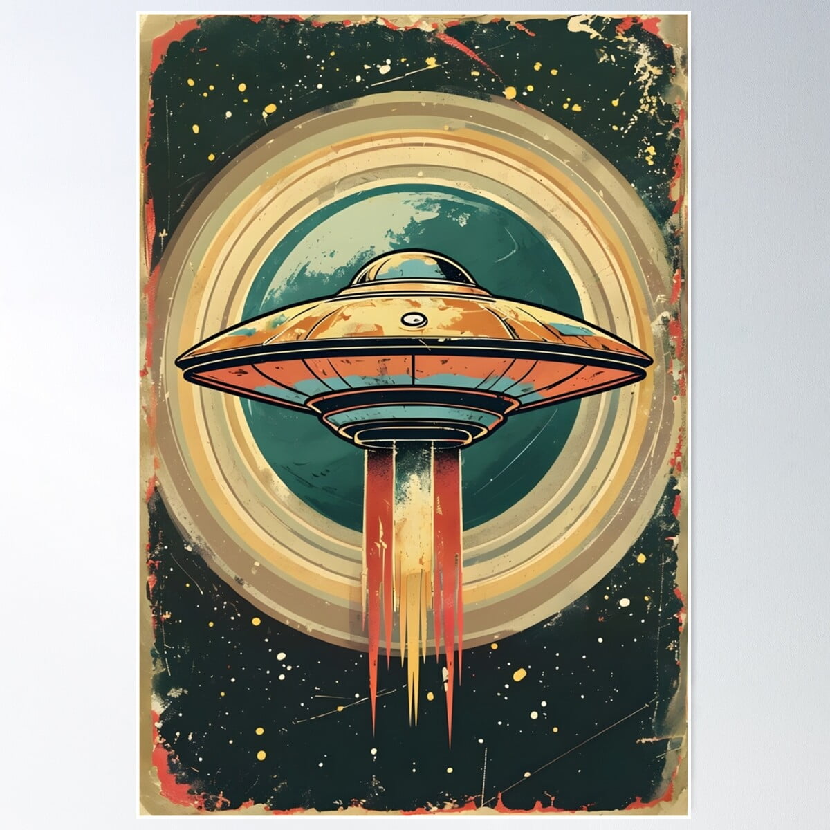 Ufo Aliens Invasion From Space 2025 Poster Wall Art, Modern Wall Decor ...